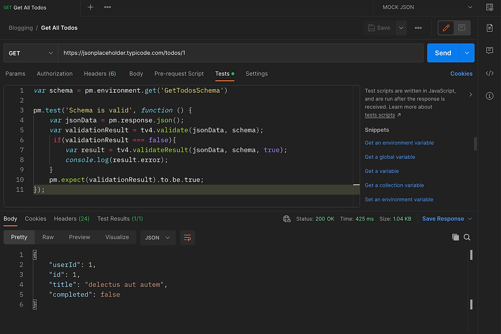 Validation Schema Management In Postman Rest Client